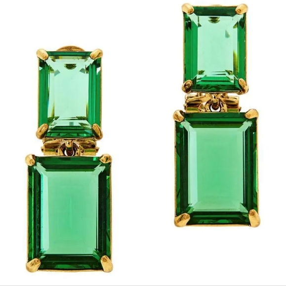 Heidi Daus | Jewelry | Heidi Daus Emerald Green Dangle Earrings | Poshmark